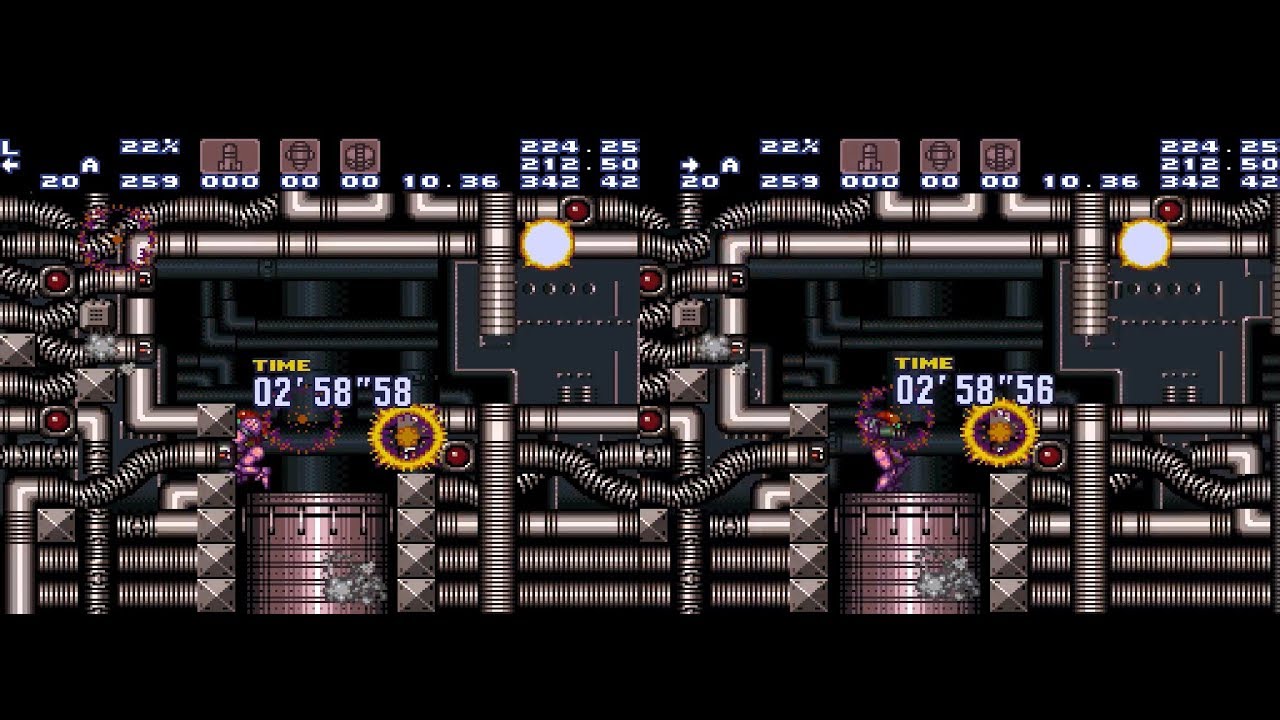 Super Metroid -- Escape Room 1 doorfix comparison - YouTube