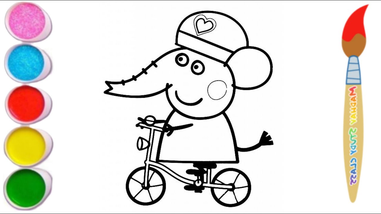 Peppa Pig Elephant Costume Easy Drawing, Colouring & Painting for Kids ...