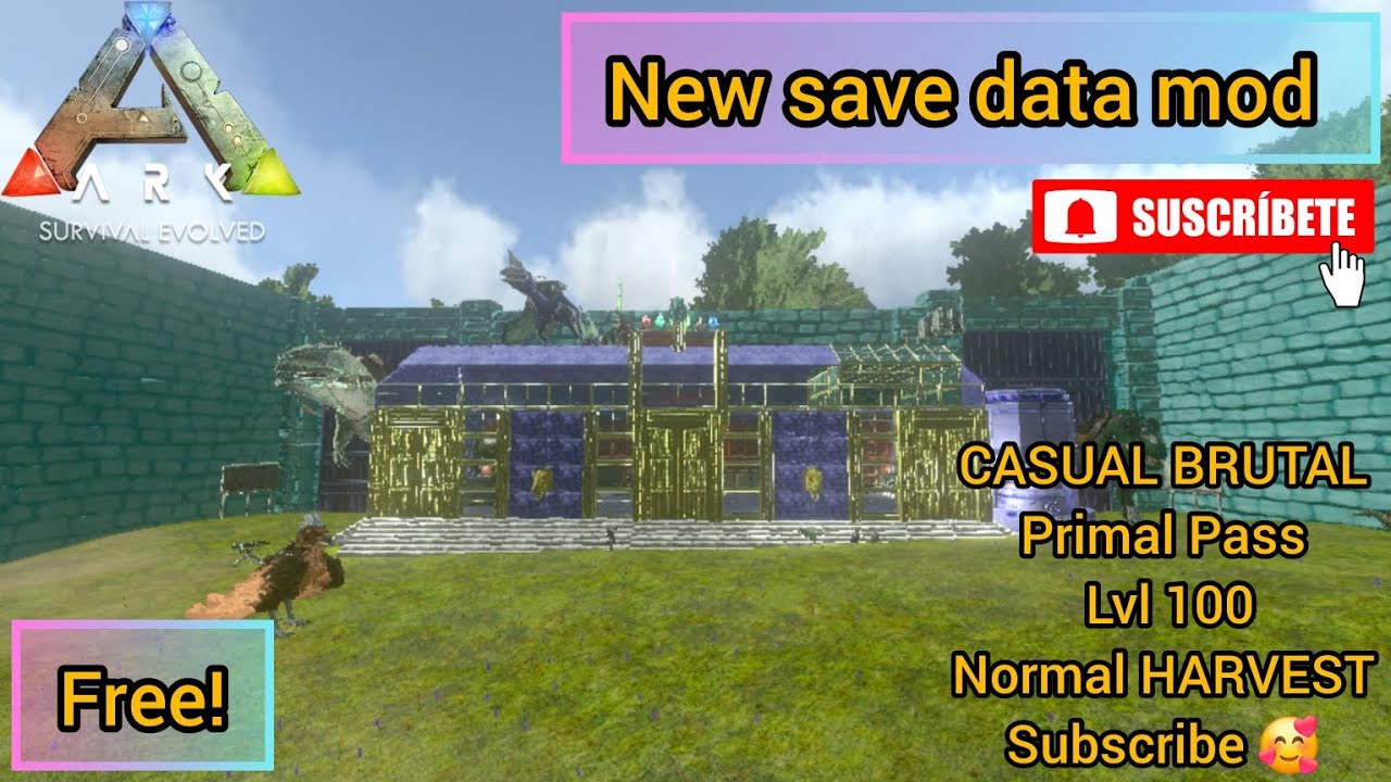 ARK MOBILE SAVE DATA | CASUAL BRUTAL | PRIMAL PASS | LVL | SUBSCRIBE ...