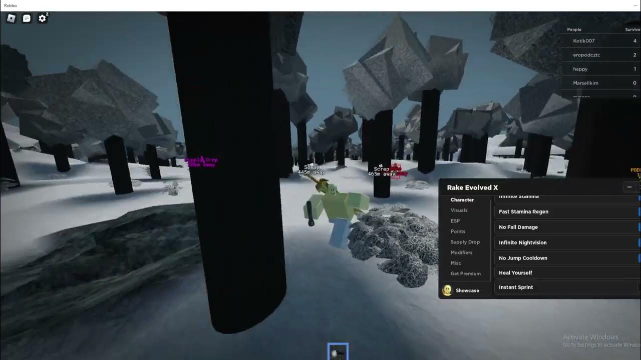 Roblox The Rake REMASTERED OVERPOWERED GUI SCRIPT/HACK - Many Features ...