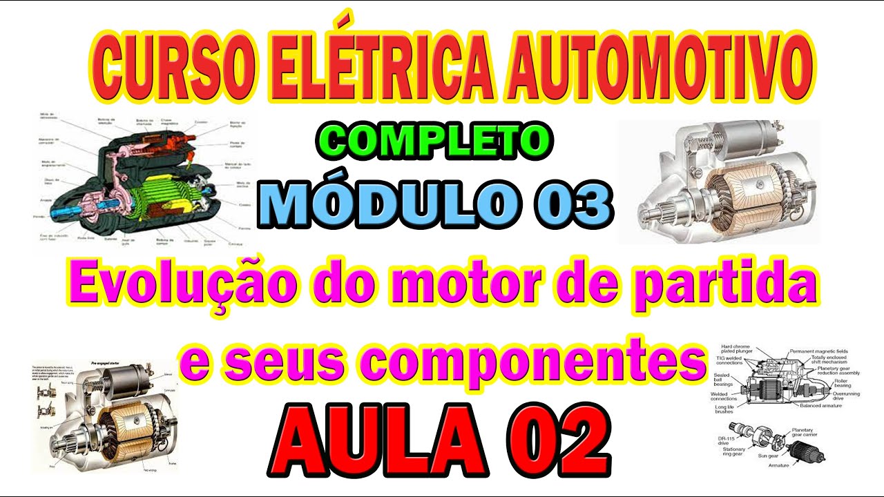 02 CURSO COMPLETO ELETRICA AUTOMOTIVO MODULO 03 : Evolução do motor de ...