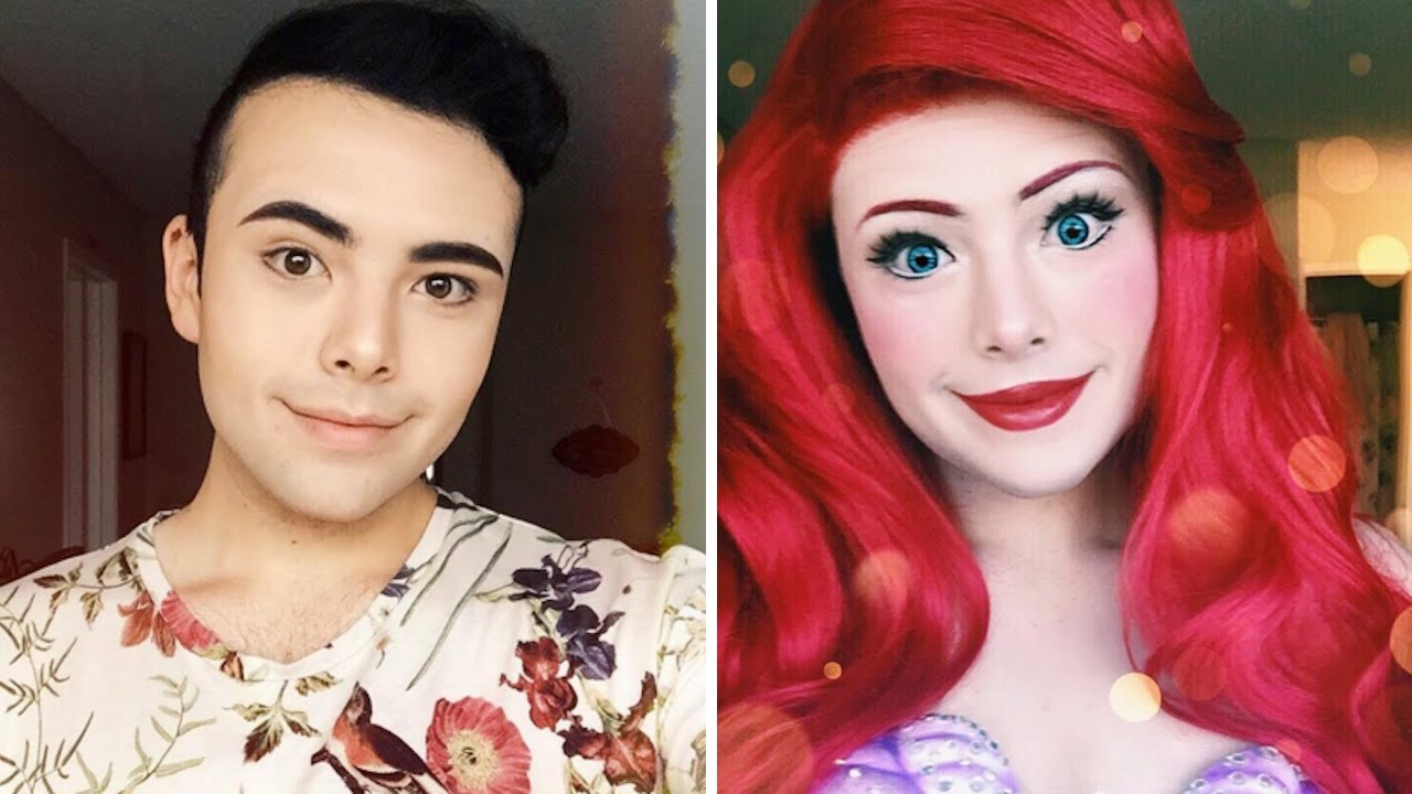 Guy TRANSFORMS Into Disney Princesses | What's Trending Now - YouTube