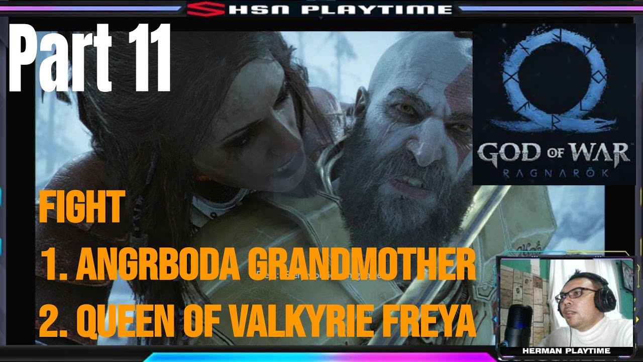 God Of War Ragnarok Part 11 Fight Angrboda Grand Mother And Fight Freya ...