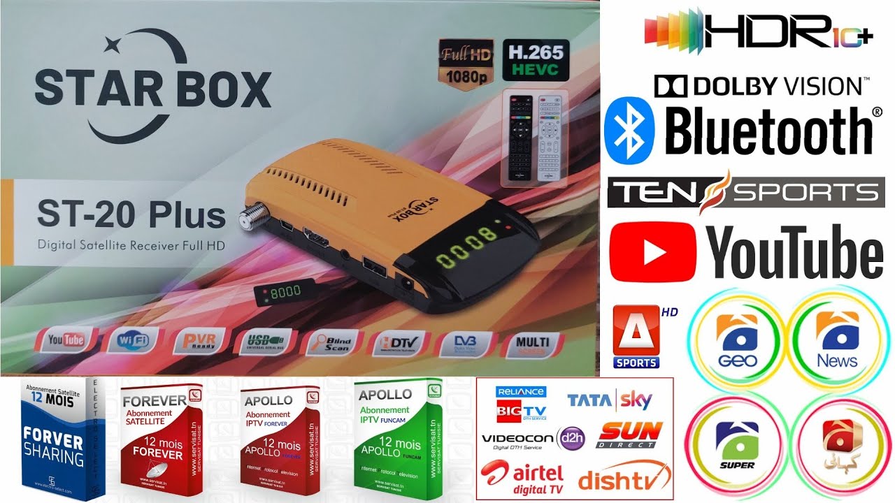START BOX ST-20 Plus New Models 2022 H.265 Built-in Wi-Fi Dolby Atmos ...