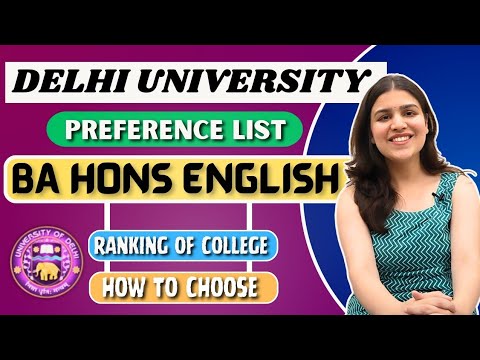 DU Preference List & Safe Score For English Honours🔥कैसे करें college ...