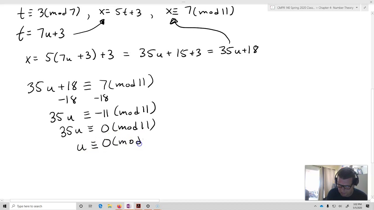 Back Substitution for Systems of Linear Congruence - YouTube