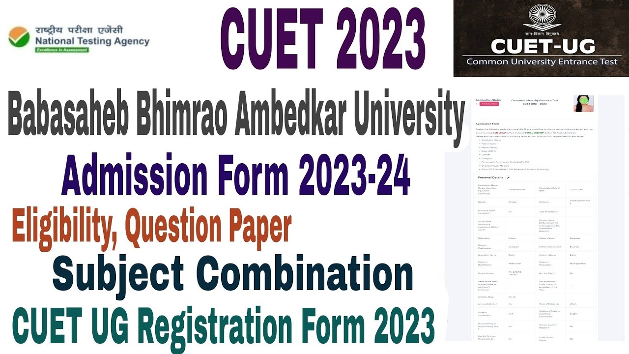 How To Fill Baba Saheb Bhimrao Ambedkar University (BBAU) Registration ...