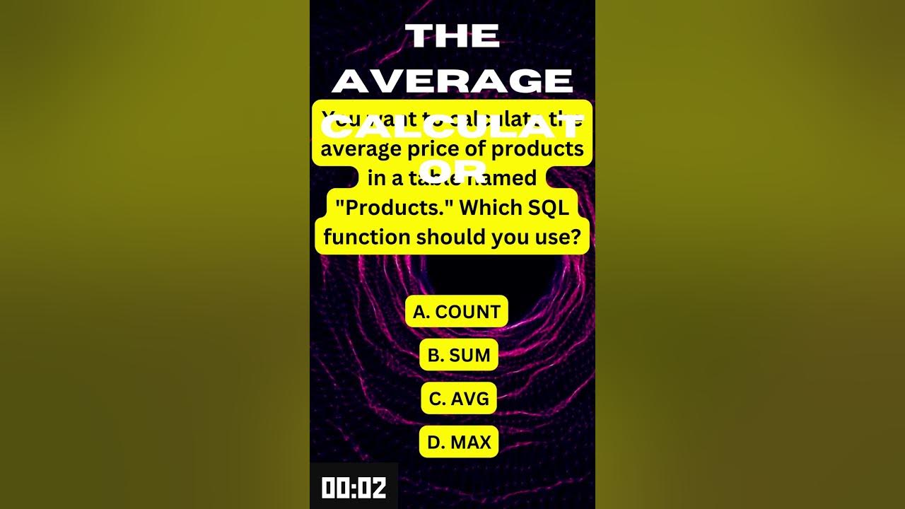 The Average Sql Quiz Sql Quiz Sqlbeginner Shorts Sqlcourse Sqltutorial Popquiz Sqlquiz