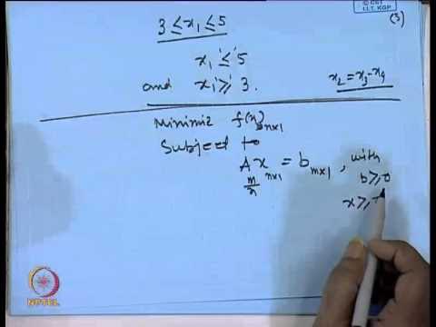 Mod-01 Lec-14 Matrix form of the Simplex Method - YouTube
