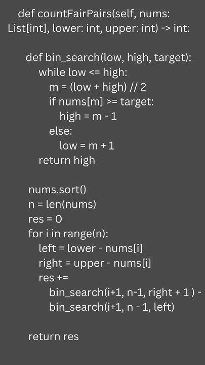 Leetcode DailyChallenge 19 Apr 25 count the Number of Fair Pairs #dailychallenge #python # ...