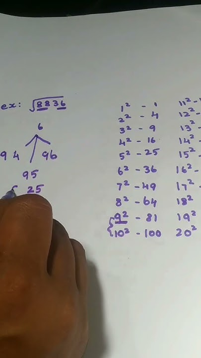 square root tips and tricks - 8 - YouTube