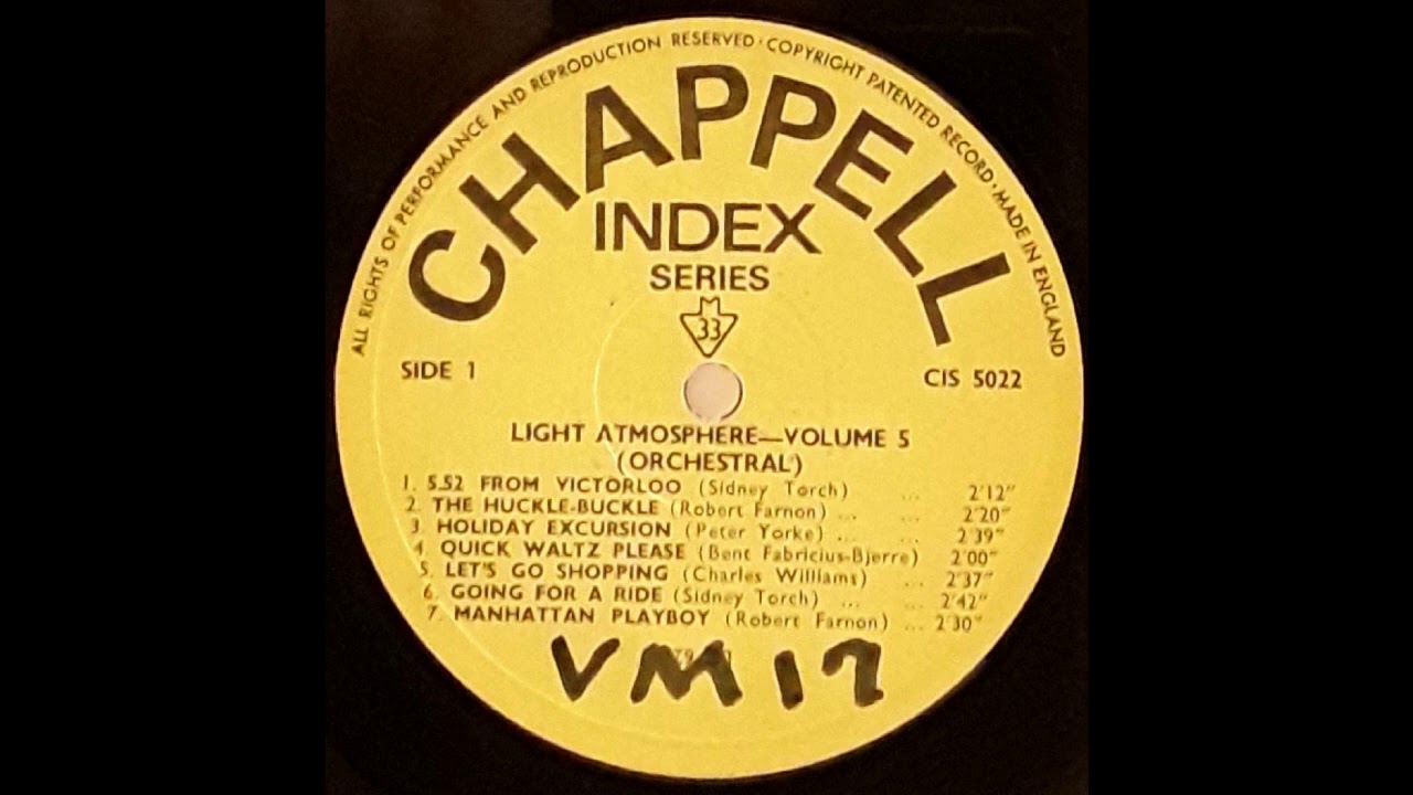 LIGHT ATMOSPHERE VOL.5 - Chappell Recorded Music Library - C.I.S.5022 ...
