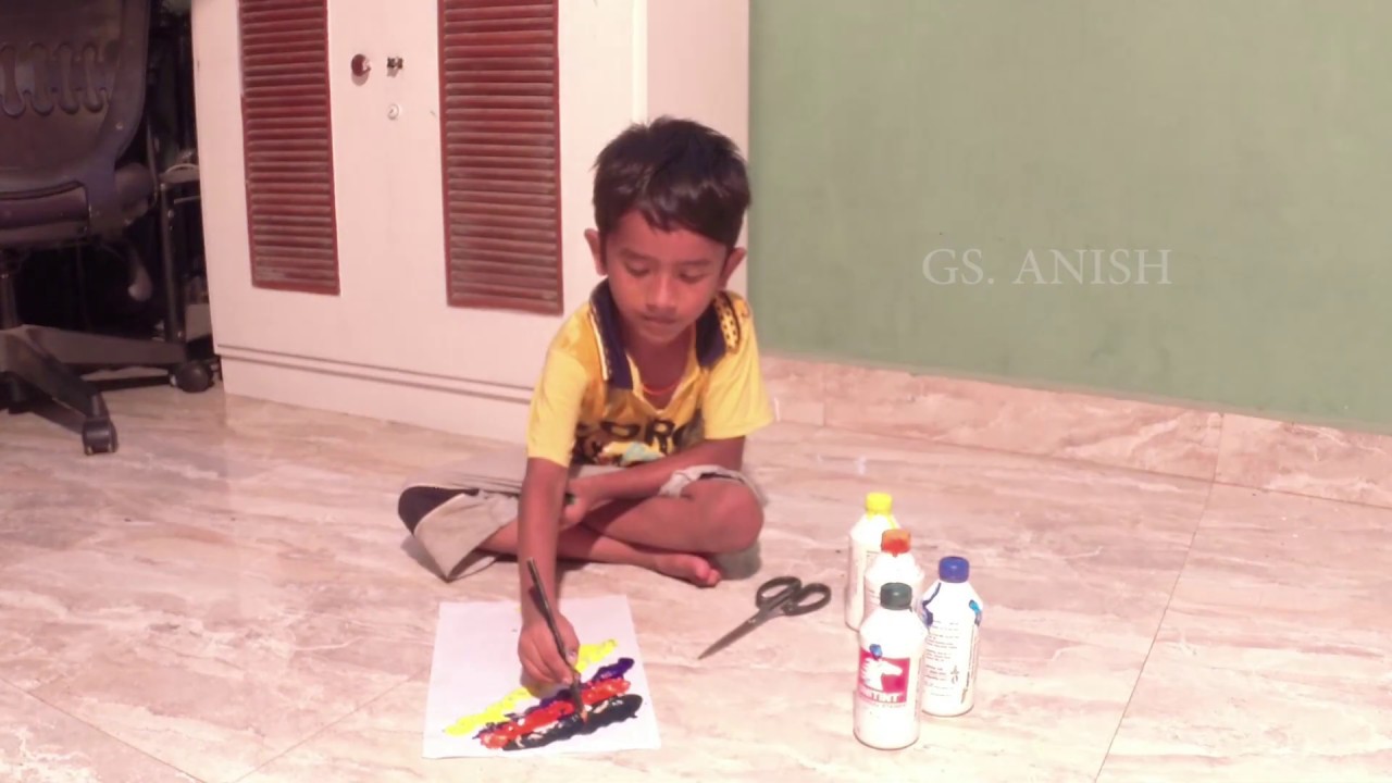 # Beautiful Thread Painting For Kids# String Painting #Thread Painting ...