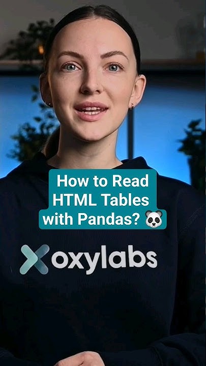Master reading #HTML #tables with #pandas 🐼 #webscraping - YouTube