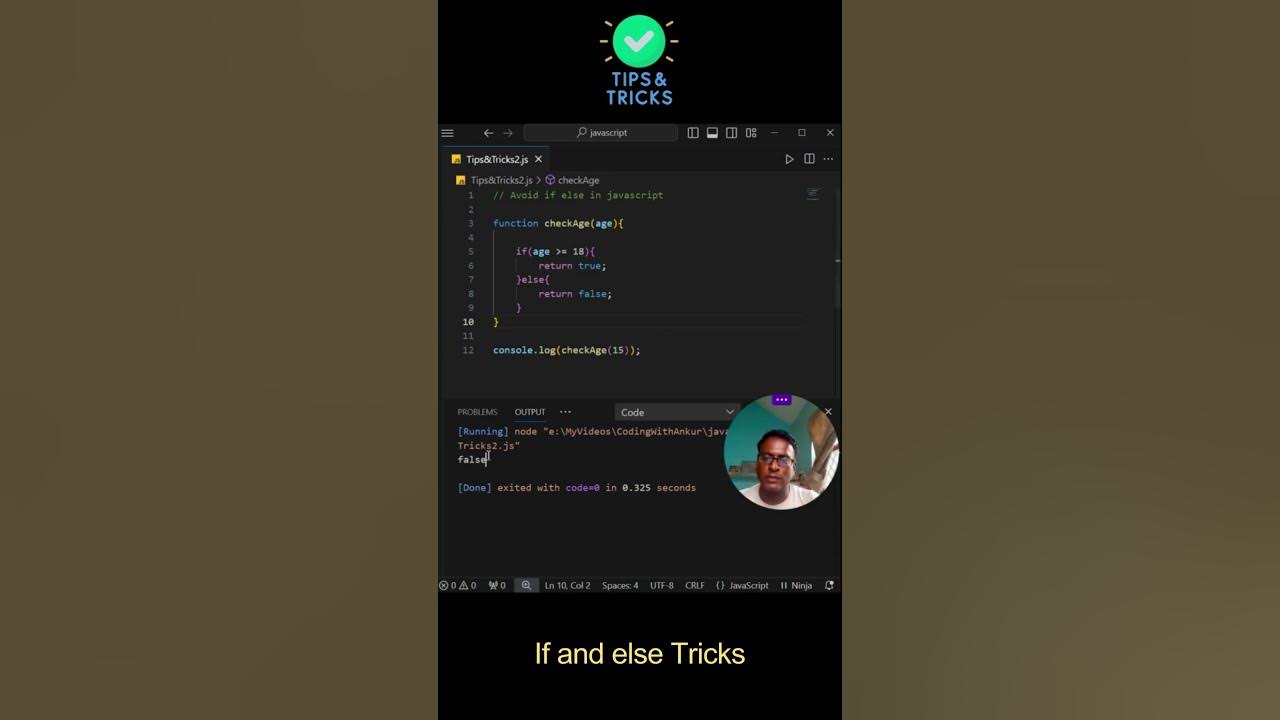Javascript Tips And Tricks 2 Avoid If And Else Htmlcss Javascript Coding Programming