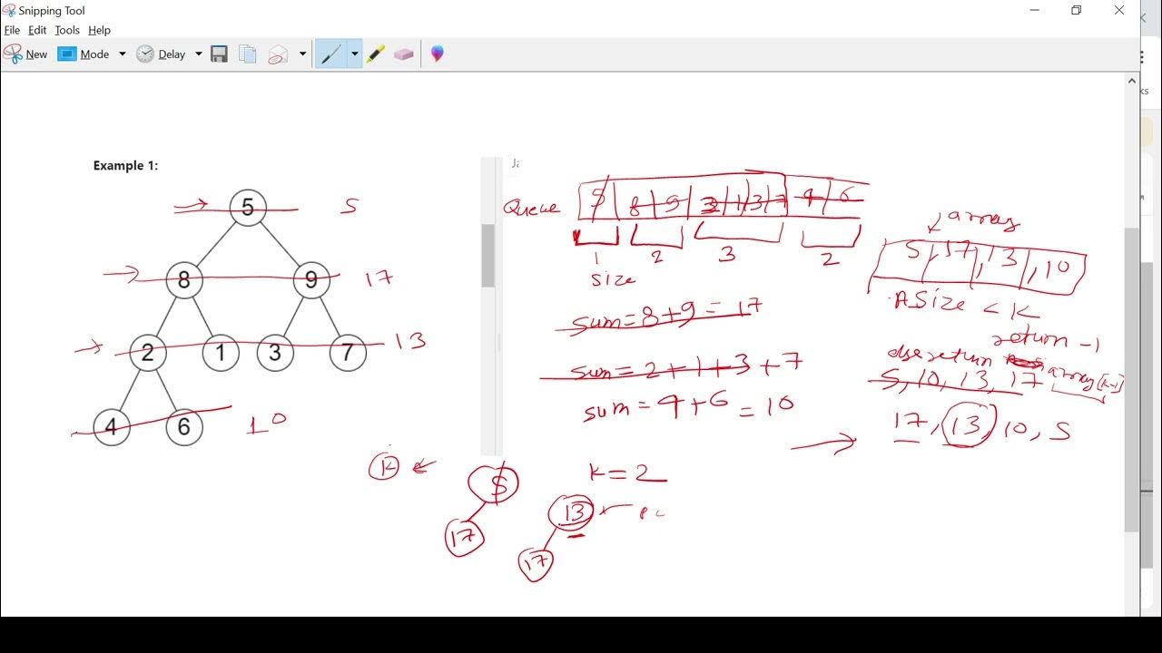 2583 Kth Largest Sum In A Binary Tree Day 2231 Leetcode October Daily Challenge Youtube