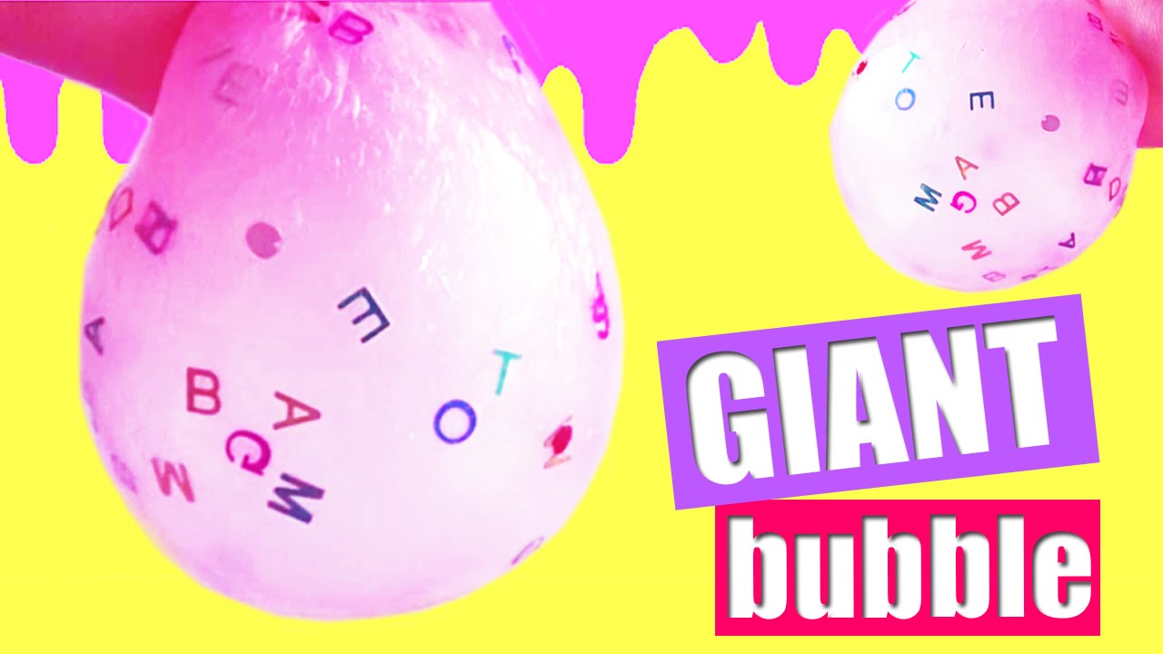 How To Make Giant Bubble Slime with Alphabet Confetti No Borax Slime ...