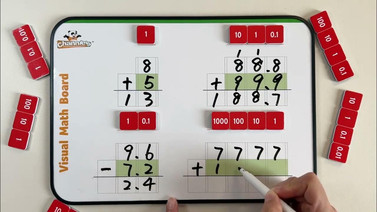 WB368 Channie’s Dry Erase Addition and Subtraction Math Board W ...