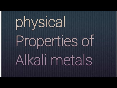 Physical Properties of Alkali metals / chemistry / IA Group elements ...