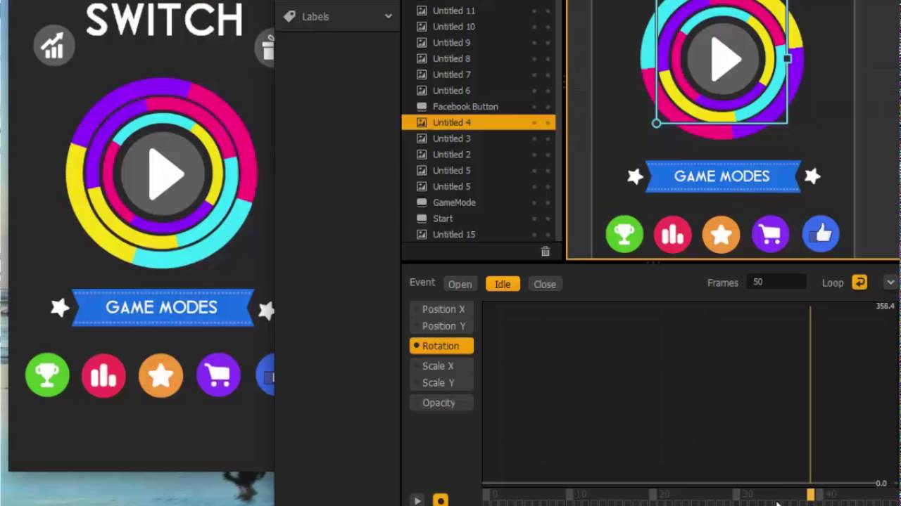 Creating Color Switch With Buildbox Full Videoproject Files Youtube