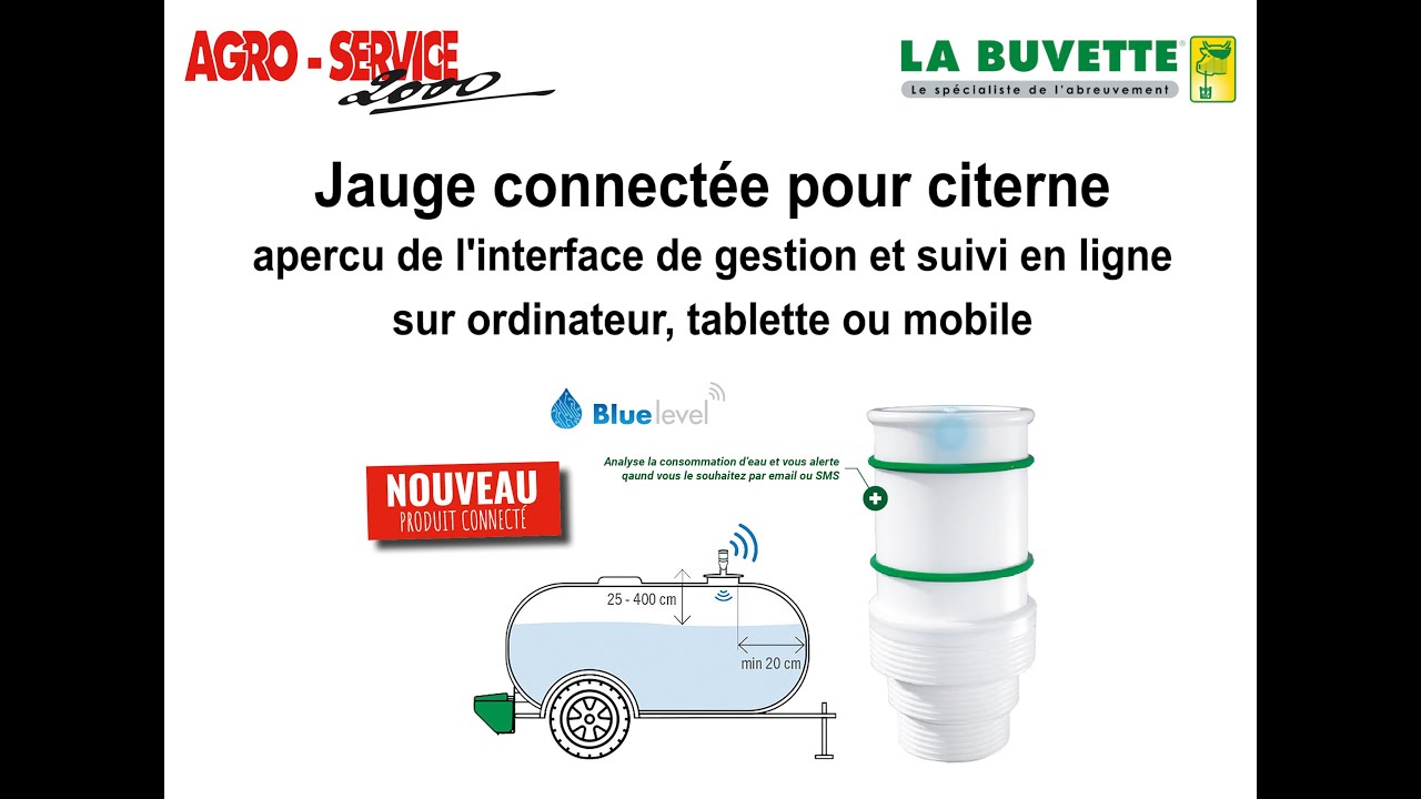 Jauge connectée Blue Level - Présentation de l'interface - YouTube
