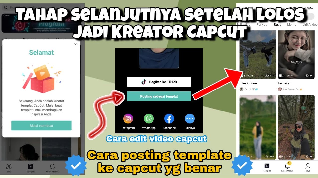 Cara membuat Template di CapCut - Simpel Bikin Sendiri | Cocok buat Pemula - YouTube