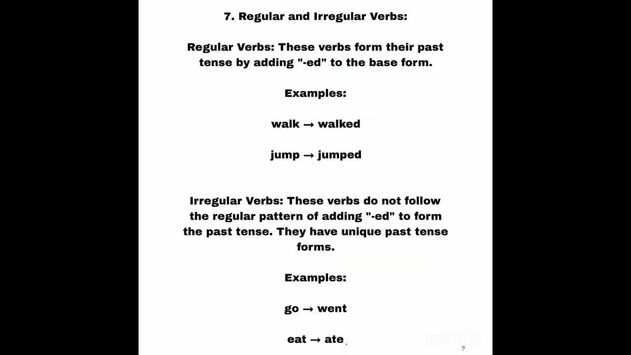 Introduction to verbs - YouTube