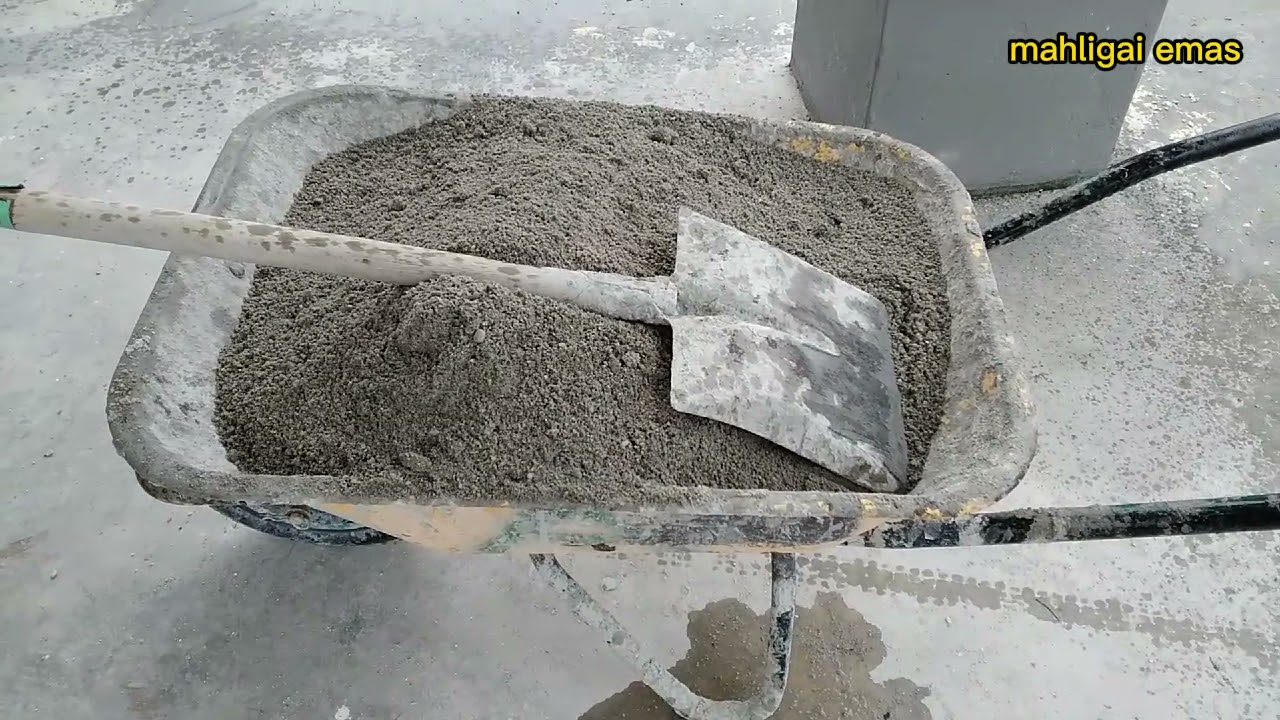 Cara mudah bancuh simen untuk ikat bata - YouTube