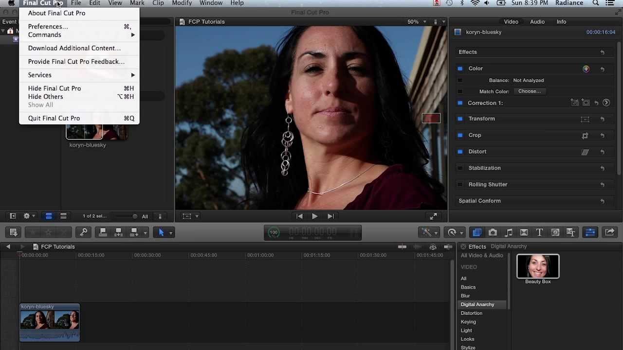 Beauty Box Video - Skin Retouching Plugin for Final Cut Pro 7/X ...