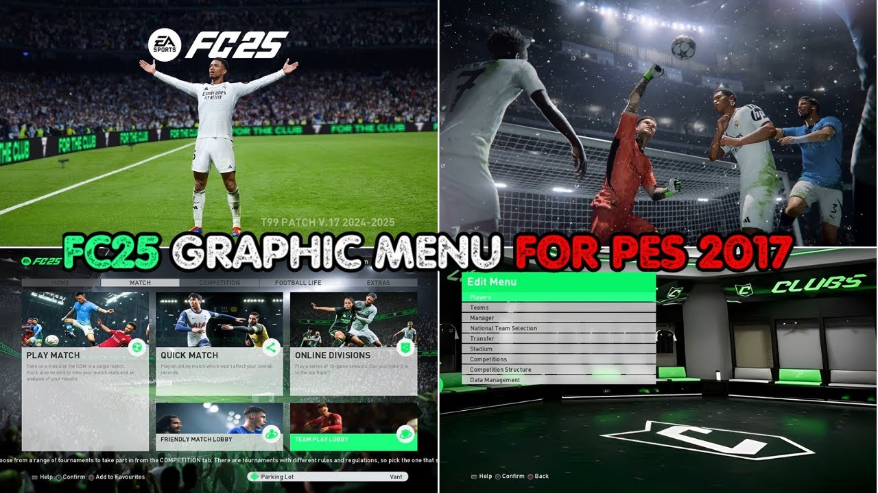 PES 2017 | FC25 GRAPHIC MENU - YouTube