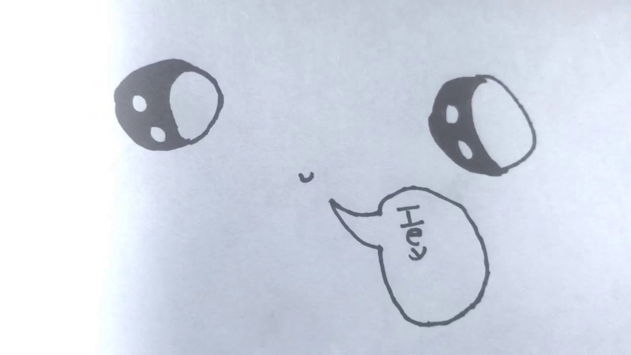 How to draw a Kawaii Face=Easy=Draw Tutorials 4 You - YouTube
