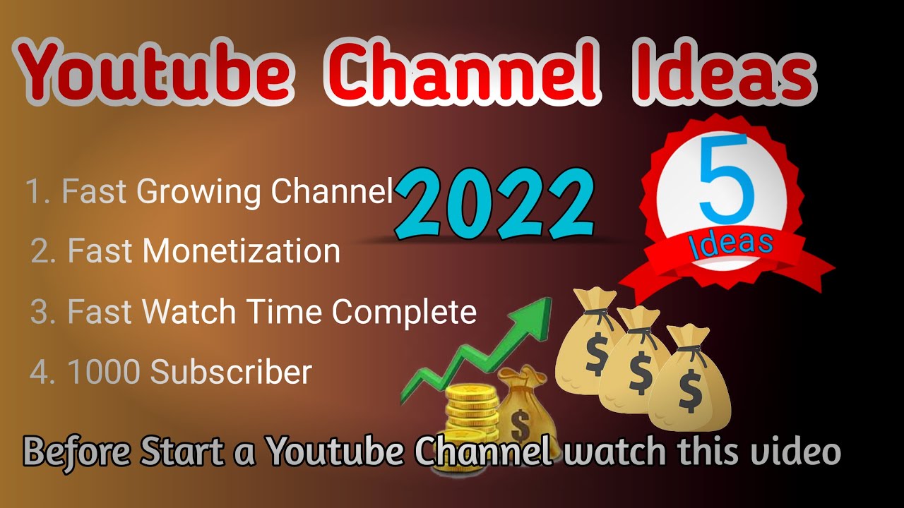 Youtube Channel Ideas 2022 | Youtube Channel Ideas For Beginners | Best