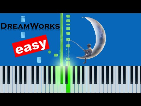 DreamWorks Theme Song (Slow Easy) Piano Synthesia Tutorial