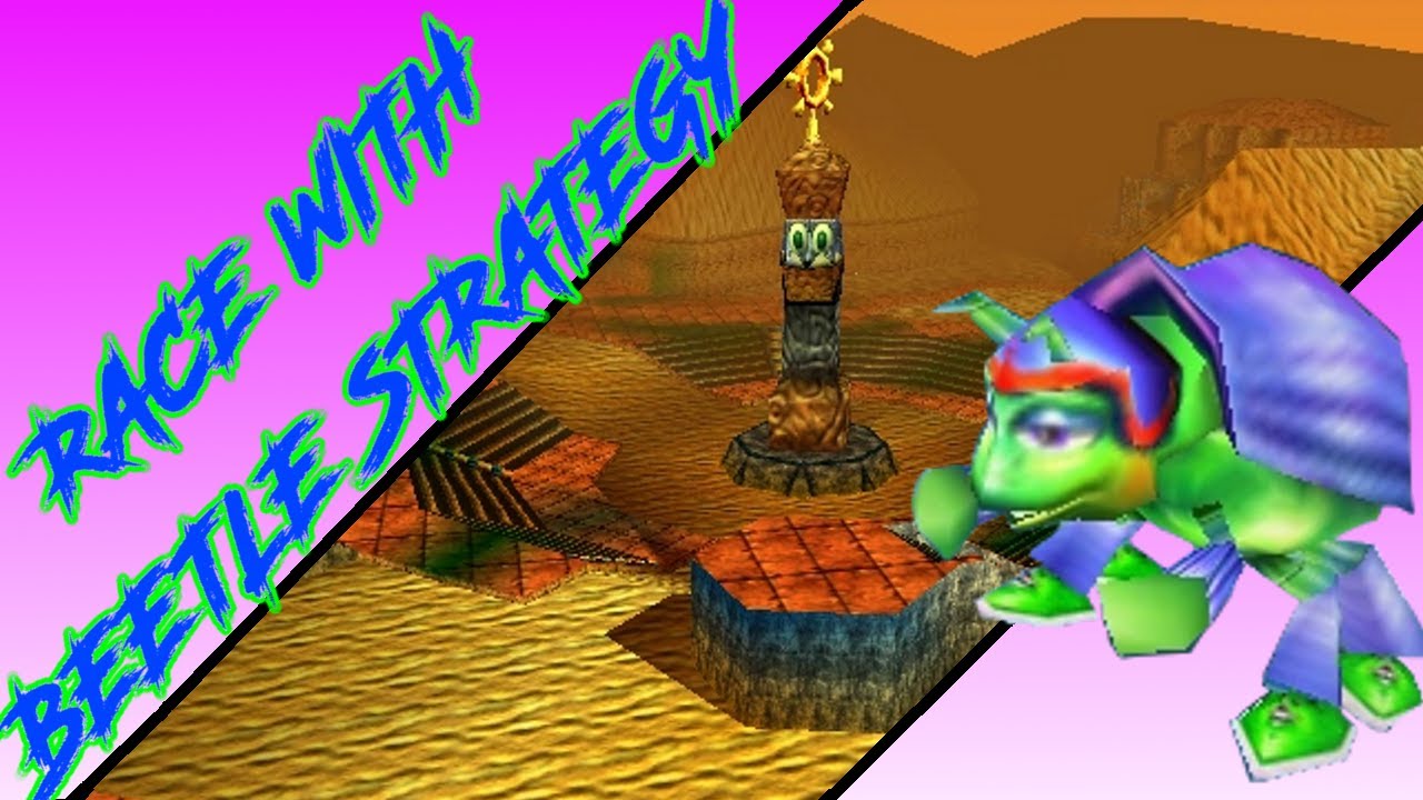 Donkey Kong 64 - Angry Aztec - Tiny Kong Race with Beetle Strategy ...