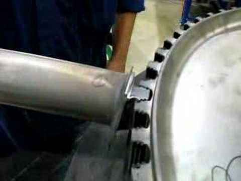 LPT stage 5 blade assembly - YouTube