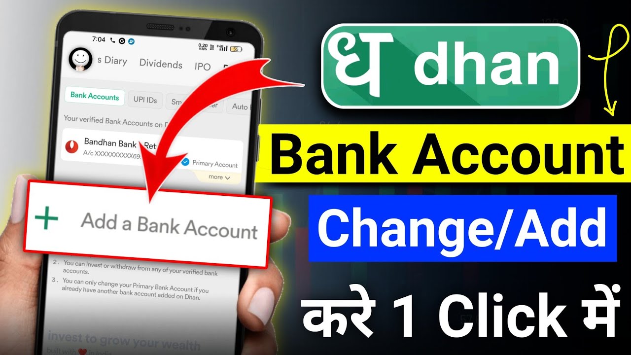 Dhan App Me Bank Account Kaise Change Kare | How To Change Bank In Dhan ...