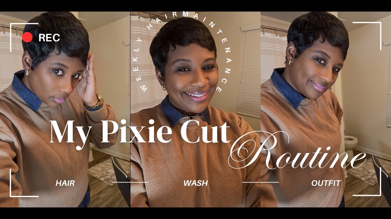 THANKSGIVING DAY LOOK | How I Wash and Style my Pixie Cut| Step by Step ...