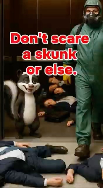 Don't scare a skunk, or else.. - YouTube