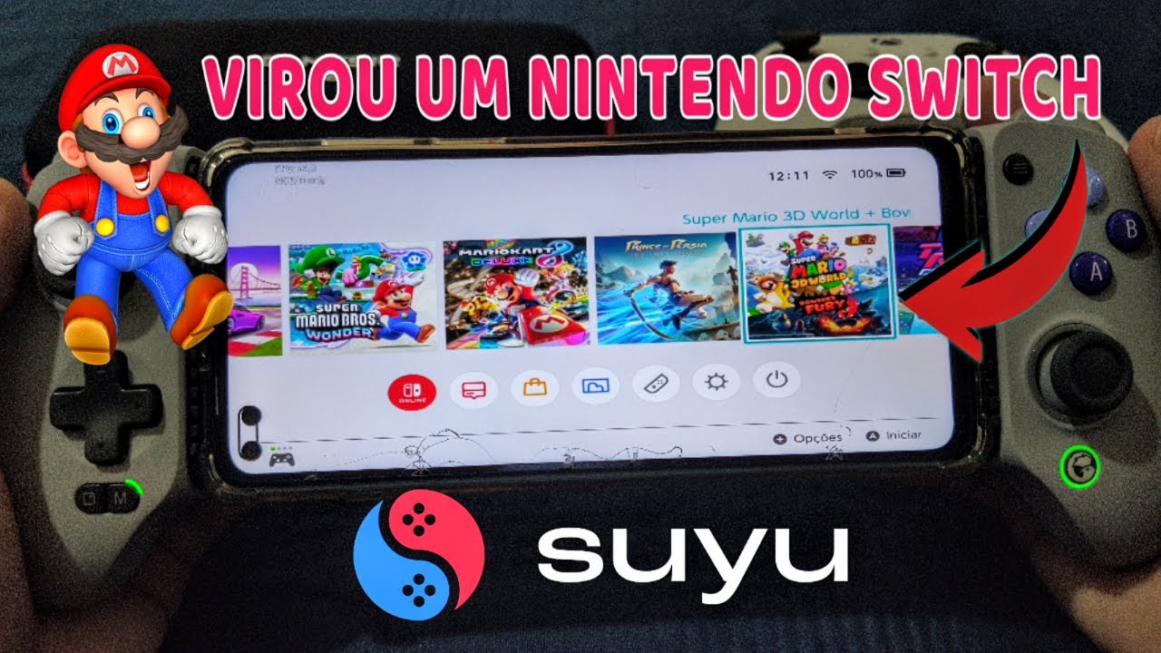 SUYU! AGORA COM HOME MENU DE NINTENDO SWITCH NO ANDROID - YouTube