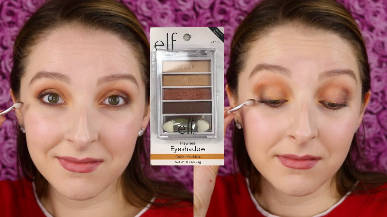 elf Flawless Eyeshadow in Golden Goddess Swatches, Tutorial & Review ...