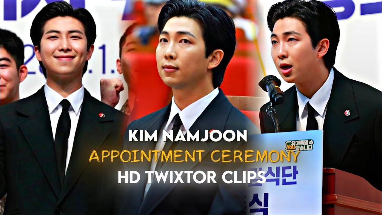 BTS RM Ambassador Appointment Ceremony HD (Twixtor/Velocity) Clips ...