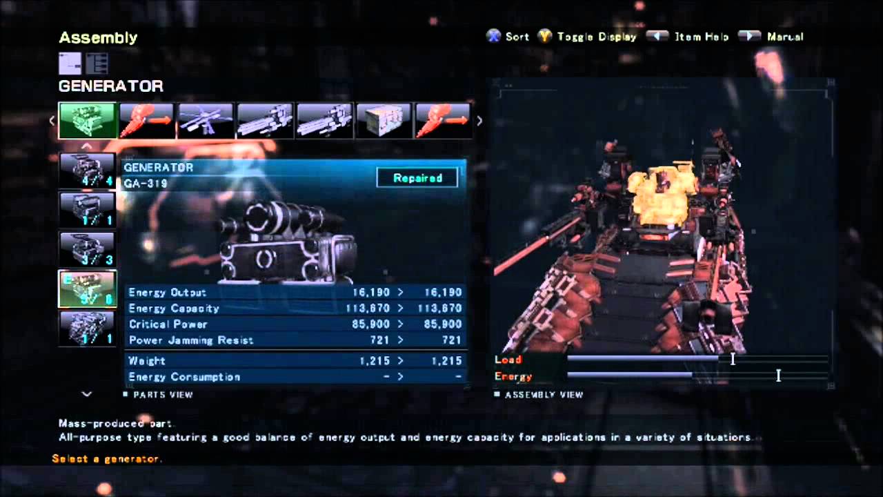 Armored Core Verdict Day Unac Tutorial: Sniper Cannon Tank - YouTube