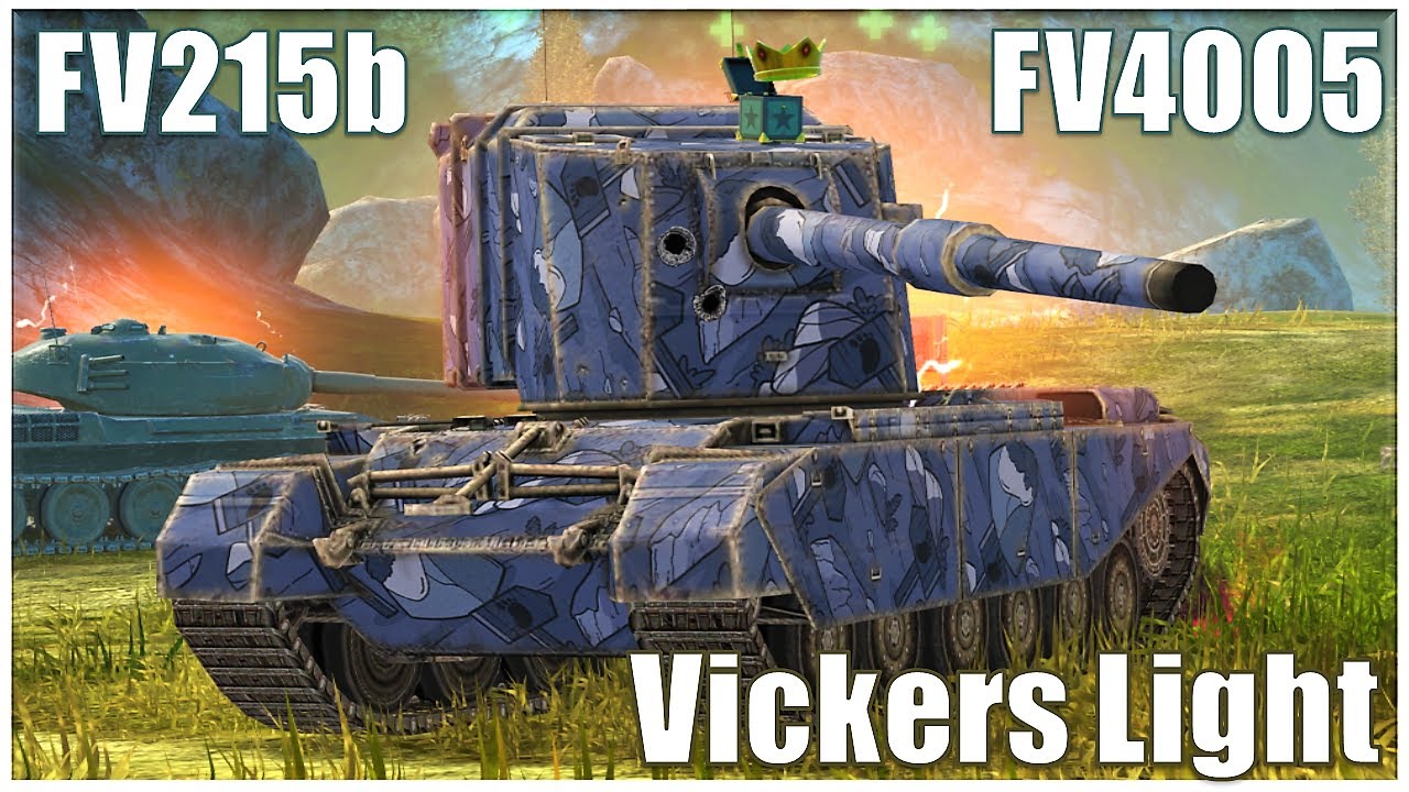 FV4005, FV215b & Vickers Light WoT Blitz BURNING GAMES - YouTube