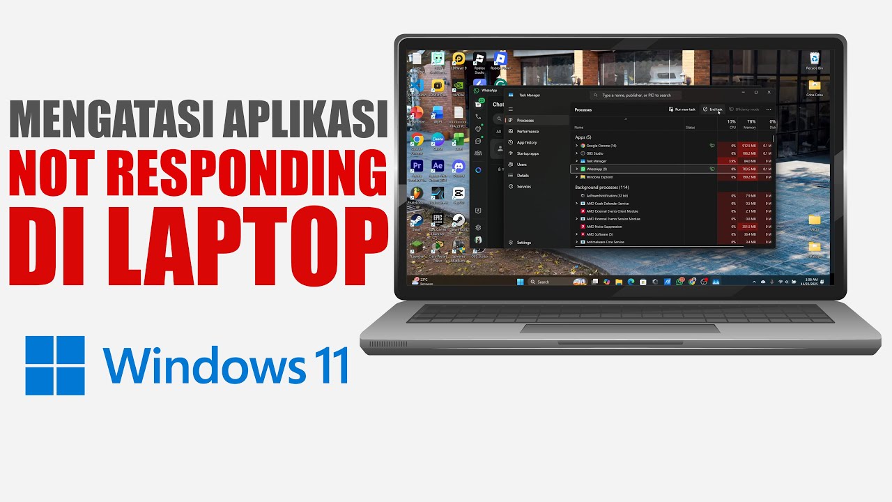 Cara Mengatasi Aplikasi Not Responding Di Laptop Windows 11 - YouTube