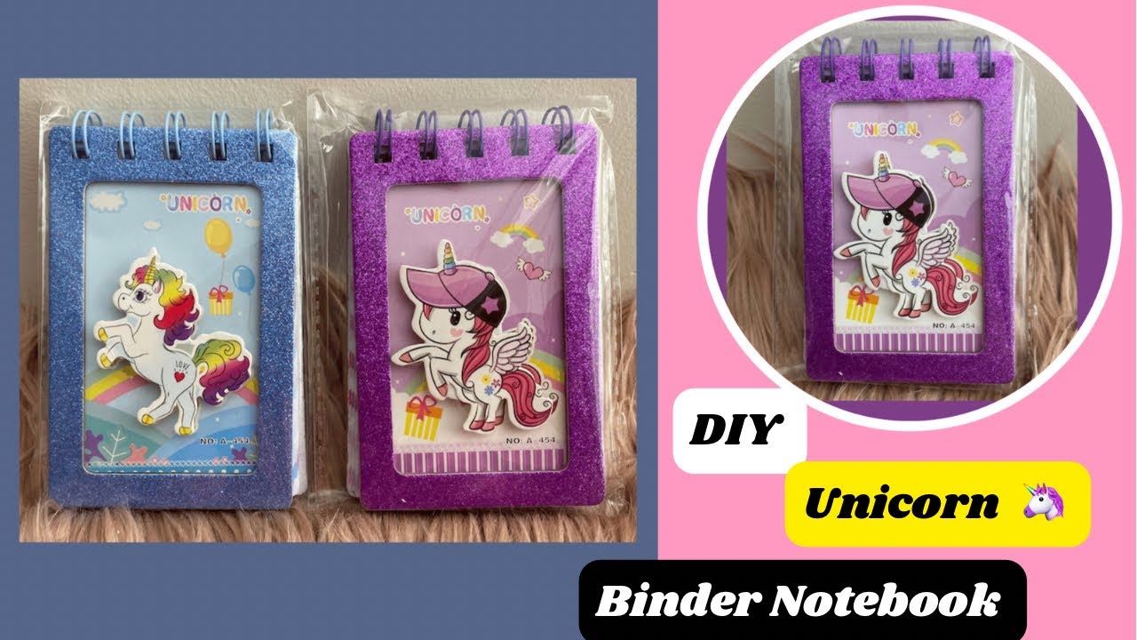 DIY Unicorn Binder Diary / how to make Unicorn diary / School Supplies ...