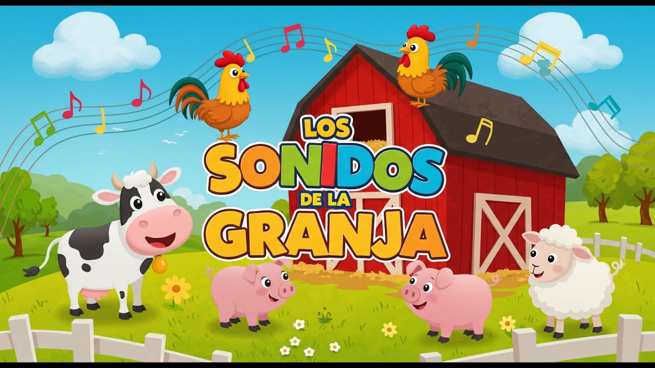 Los Sonidos de la Granja 🐄 | Canción Infantil Animada y Educativa para ...