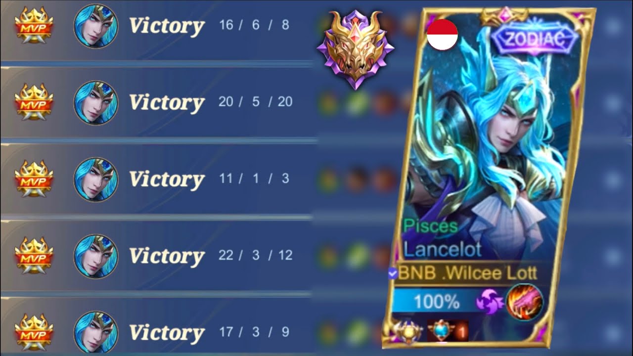 LANCELOT BEST TRICK FOR AUTO WIN STREAK IN HIGH RANK 🔥 + ONE SHOT BUILD ...