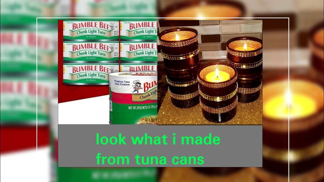Great idea to recycle tuna cans/tin cans;diy candle holders - YouTube