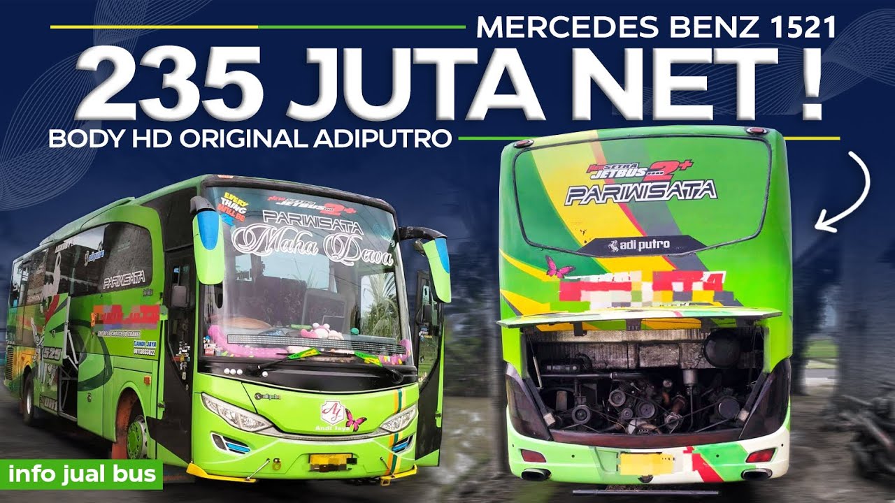 DIJUAL : Mercedes Benz 1521 Body HD Original Adiputro 235 Juta Net! ex Unit Pariwisata - YouTube