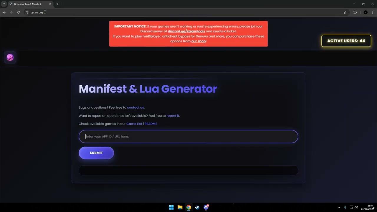 How to use new cysaw manifest generator for steam tools 2025 - YouTube